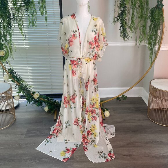 Zara | Swim | Zara Trafaluc Collection Floral Boho Style Sheer Beach ...